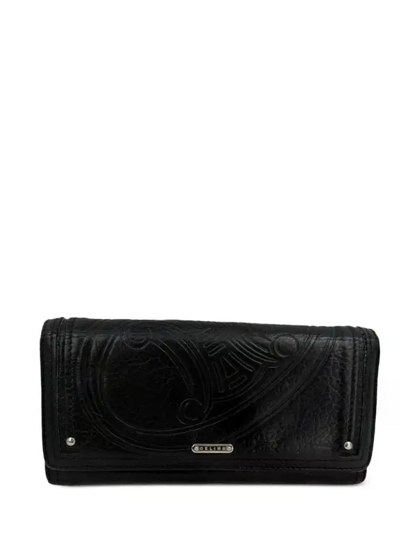 Celine Triomphe-embossed Long Wallet - Black