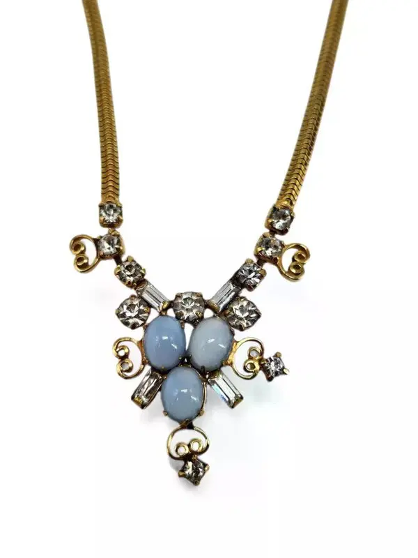 MADISON MAISON Rhinestone-embellished Snake-chain Necklace - Gold