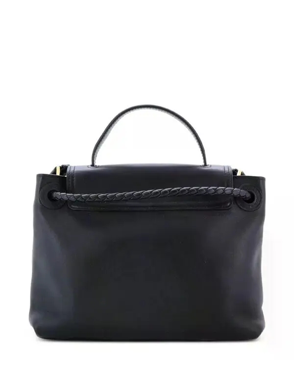 Bottega Veneta Top Handle Bag With Intrecciato Detail - Black
