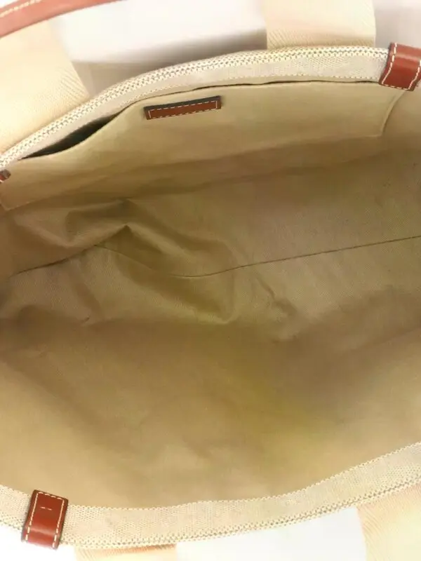 Chloé Woody Canvas With Leather Large Tote Bag - Brown