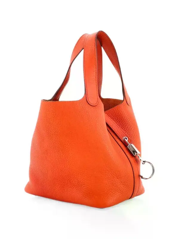 Hermès Picotin Lock Clemence Pm Bucket Bag - Orange