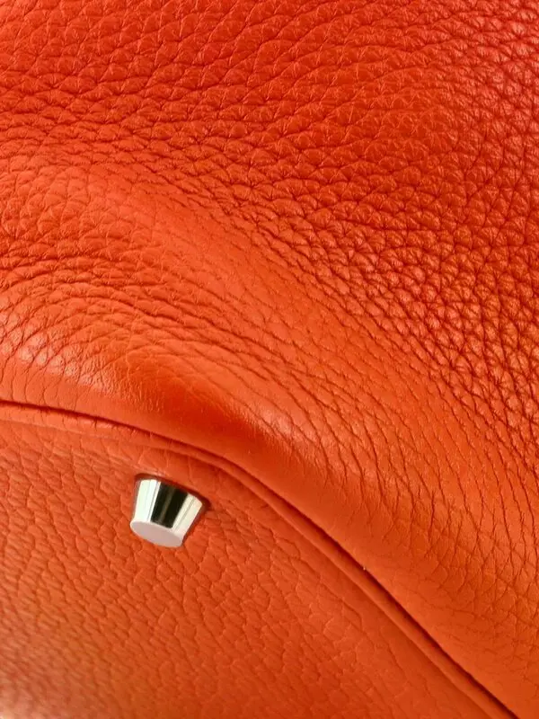 Hermès Picotin Lock Clemence Pm Bucket Bag - Orange