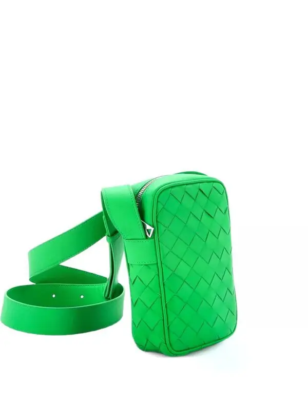 Bottega Veneta Zipped Phone Crossbody Bag - Green