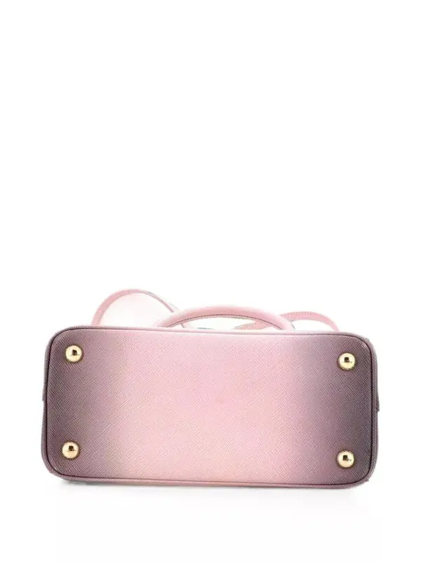 Prada Galleria Double Zip Saffiano Leather Small Tote Bag - Pink