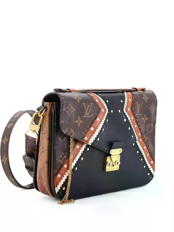 LOUIS VUITTON Pochette Metis Limited Edition Brogue Reverse Monogram Canvas And Leather Crossbody Bag - Brown