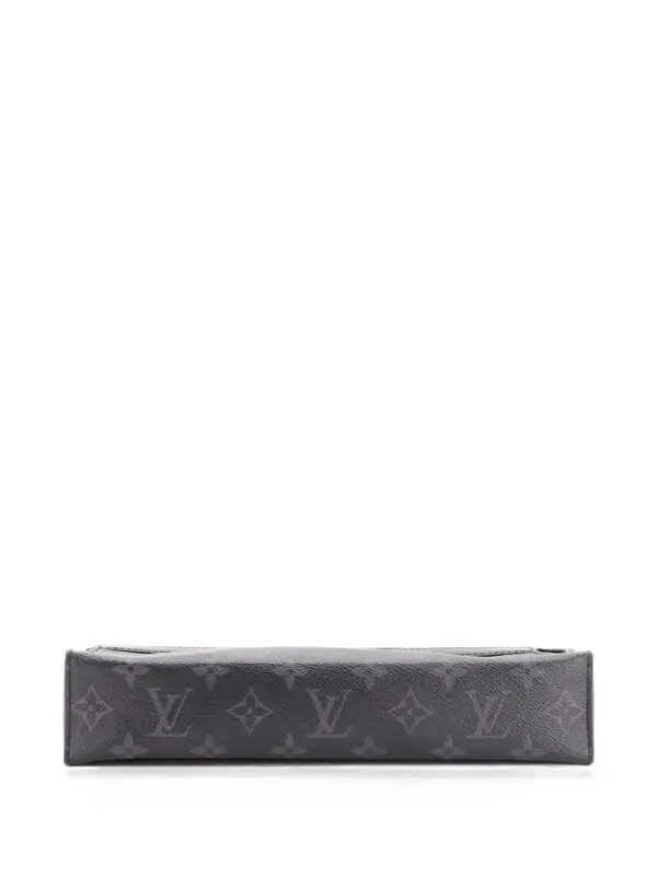 LOUIS VUITTON Pochette Voyage Monogram Eclipse Canvas Mm Clutch Bag