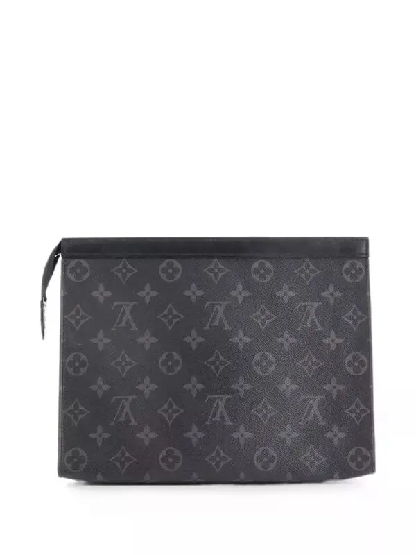 LOUIS VUITTON Pochette Voyage Monogram Eclipse Canvas Mm Clutch Bag