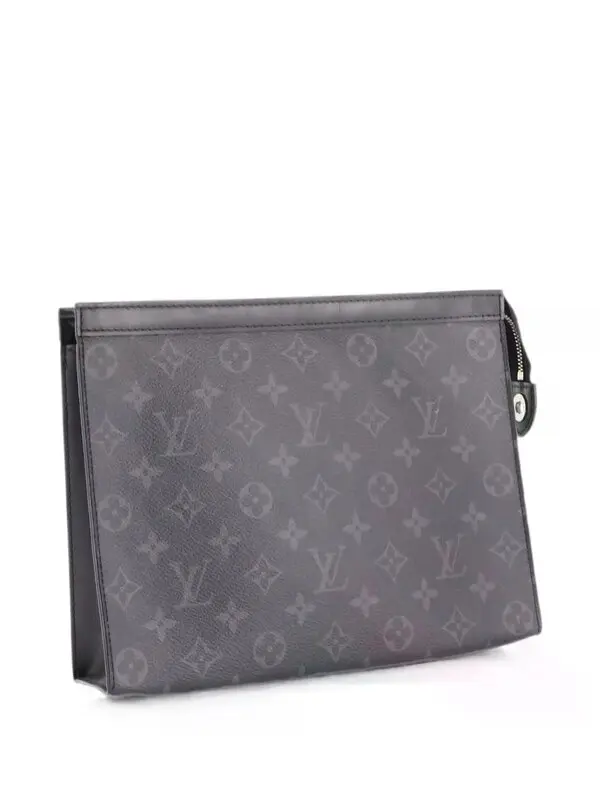 LOUIS VUITTON Pochette Voyage Monogram Eclipse Canvas Mm Clutch Bag