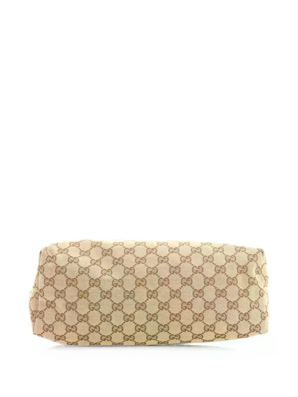Gucci Front Pocket Web Messenger Gg Canvas Medium Crossbody Bag