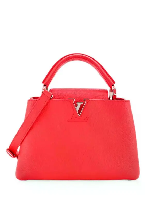 LOUIS VUITTON Capucines Bag Leather Bb Satchel