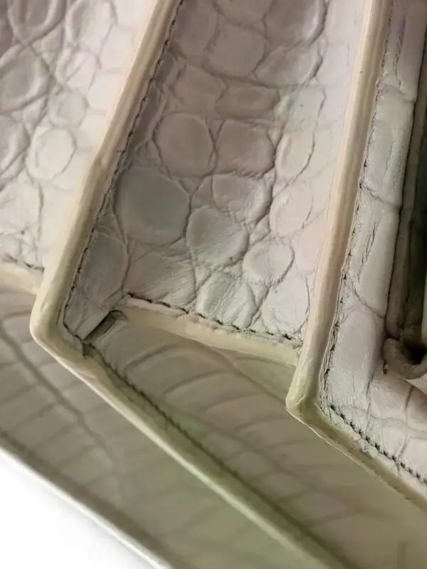 Saint Laurent Sunset Crocodile Embossed Leather Medium Crossbody Bag