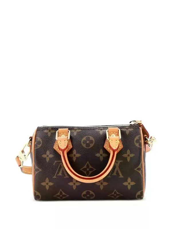 LOUIS VUITTON Speedy Bandouliere Nm Monogram Canvas Nano Crossbody Bag - Brown