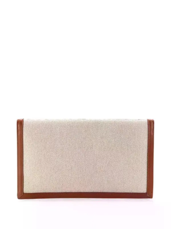 Saint Laurent Uptown Pouch Canvas Clutch Bag