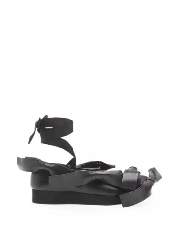 Comme Des Garçons X Phileo Bow-detail Ballet Flats - Black