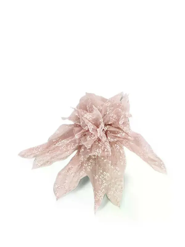Alberta Ferretti Silk Floral Brooch - Pink