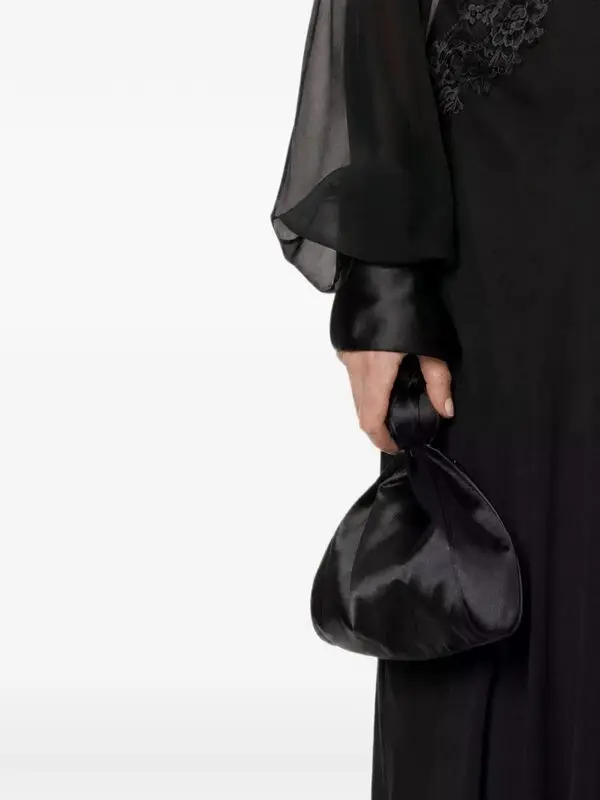 Alberta Ferretti Satin Knotted Clutch Bag