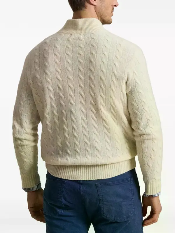 Polo Ralph Lauren Cable-knit Quarter-zip Sweater