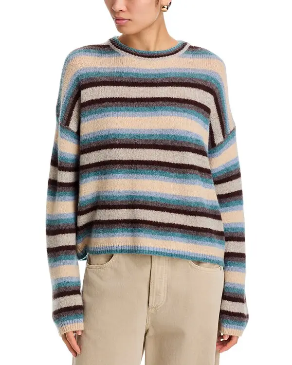Velvet By Graham & Spencer Mae Long Sleeve Stripe Sweater - Multi