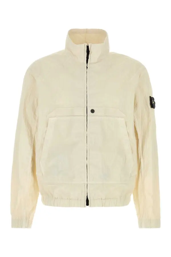 Stone Island Ivory Nylon Jacket