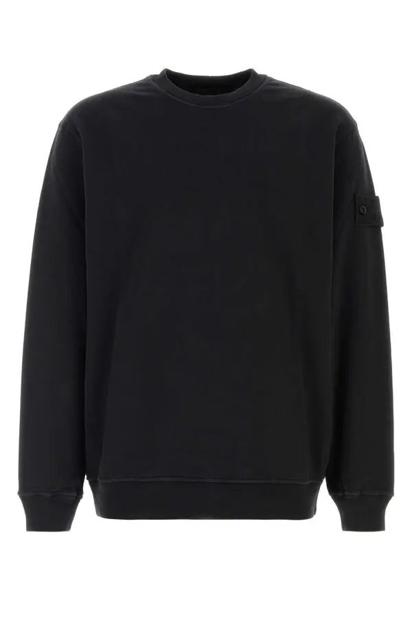 Stone Island Slate Stretch Cotton Sweatshirt