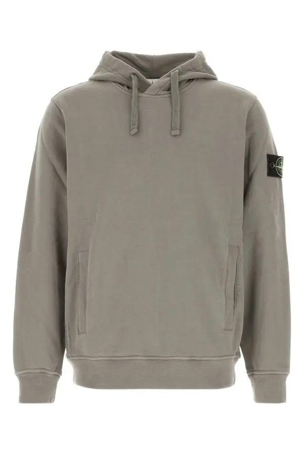 Stone Island Grey Cotton Sweatshirt