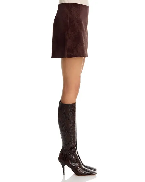 WAYF Molly Faux Leather Mini Skirt