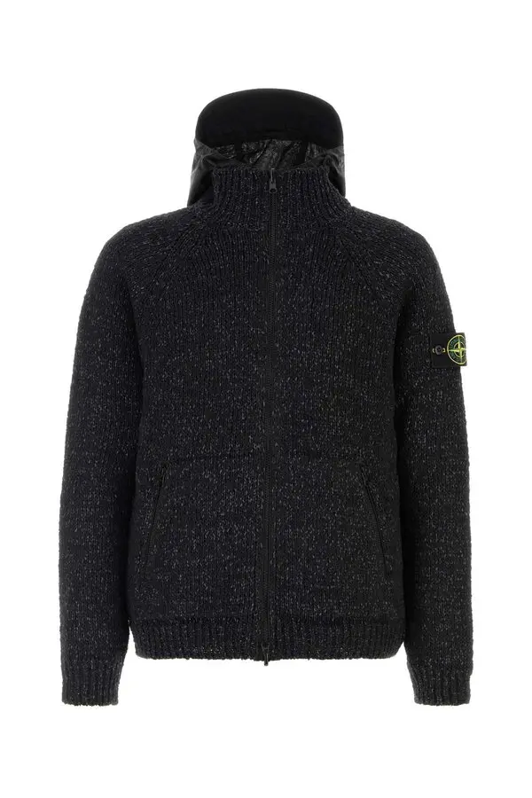 Stone Island Melange Cotton Blend Reversible Jacket