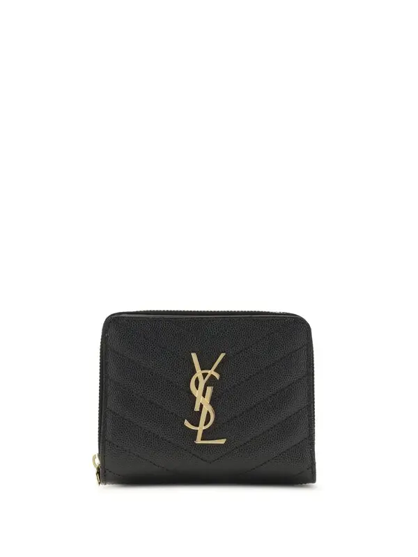 Saint Laurent Cassandre Matelassé Wallet - Black