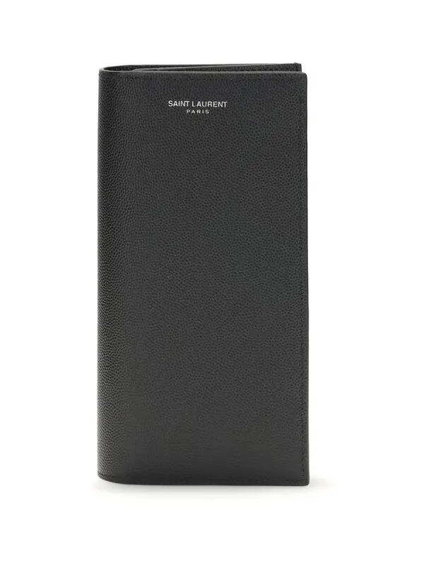 Saint Laurent Grained Leather Wallet - Black