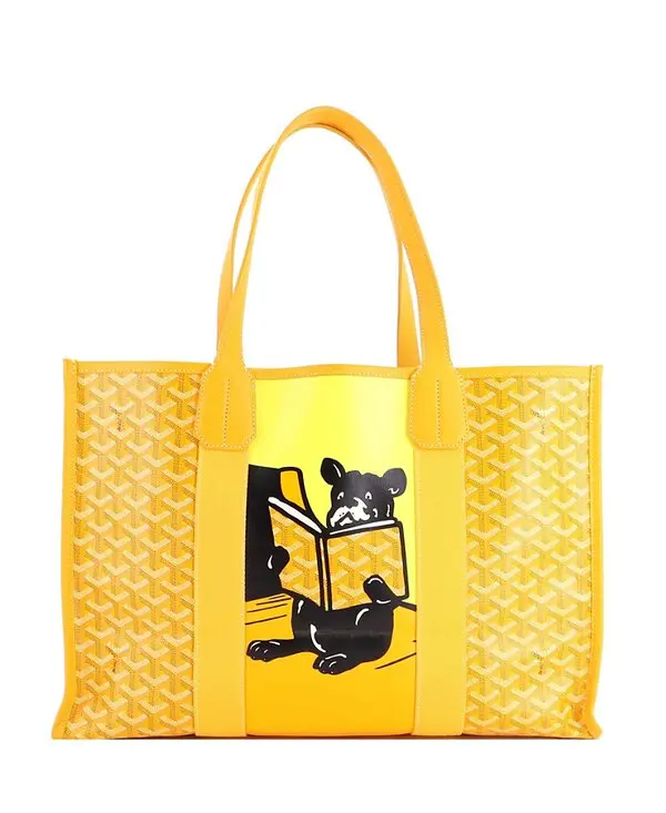 Goyard Mm Villette Tote Printed Coated Canvas - Yellow