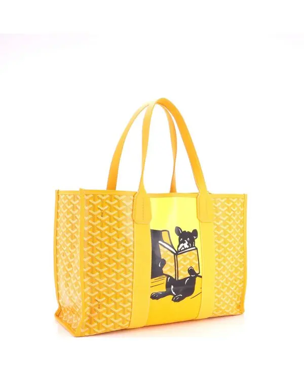 Goyard Mm Villette Tote Printed Coated Canvas - Yellow