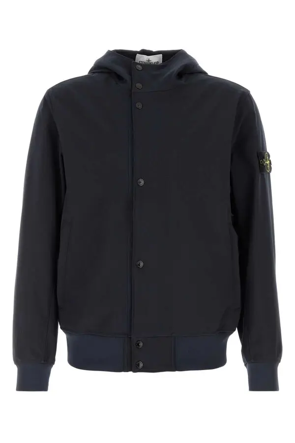 Stone Island Navy Stretch Polyester Jacket