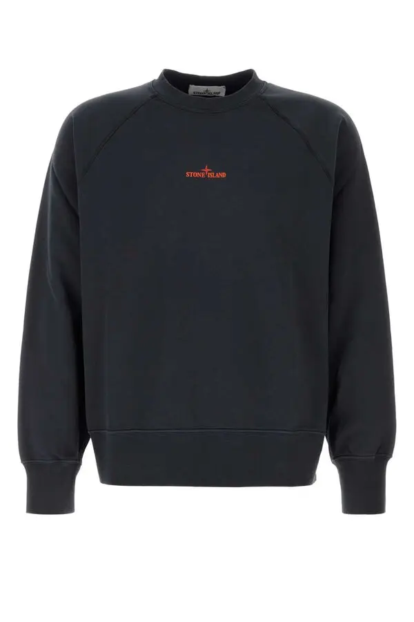 Stone Island Navy Cotton Sweatshirt - Blue