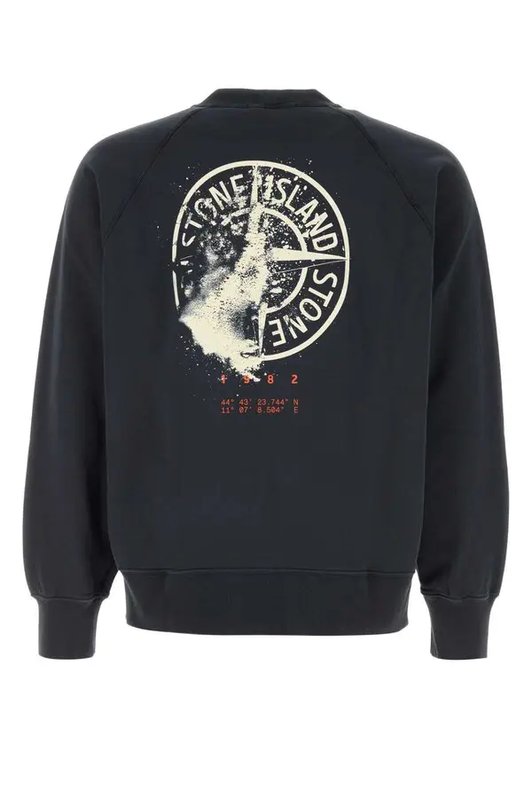 Stone Island Navy Cotton Sweatshirt