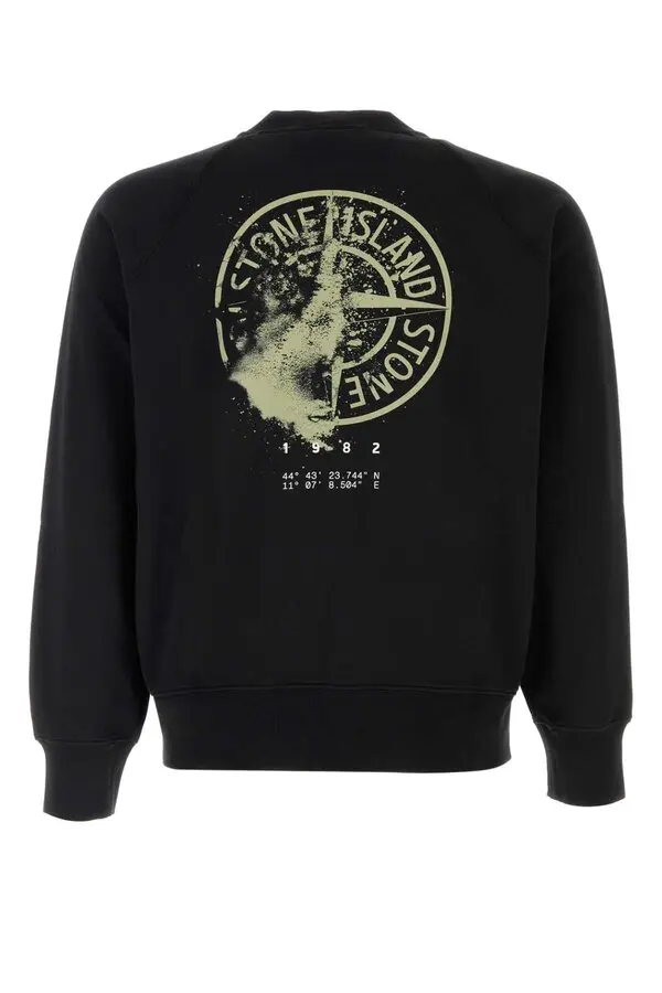 Stone Island Cotton Sweatshirt - Black