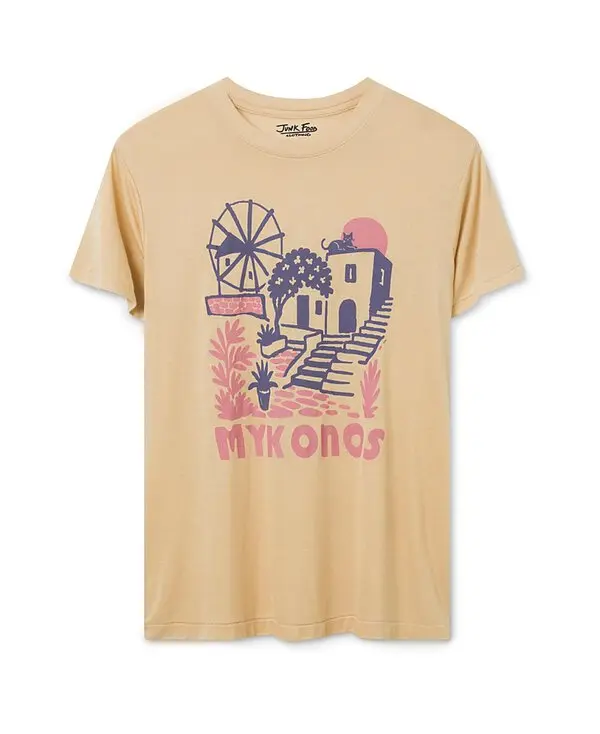 Junk Food Clothing Mykonos Vintage Tissue Tee - Camel