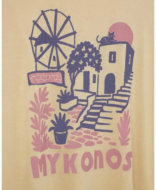 Junk Food Clothing Junk Food Mykonos Vintage Print T-shirt