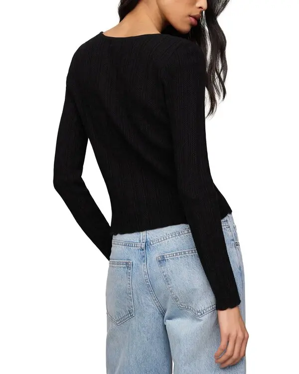 Z Supply Landa V Neck Sweater Top - Black