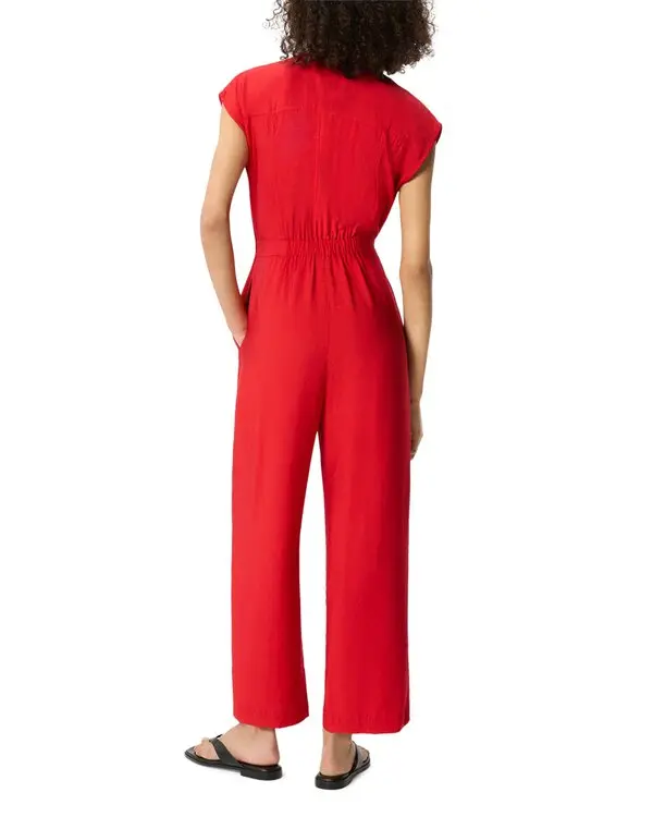 Whistles Petite Sleeveless Drawstring Jumpsuit