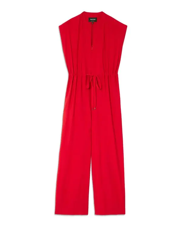 Whistles Petite Sleeveless Drawstring Jumpsuit