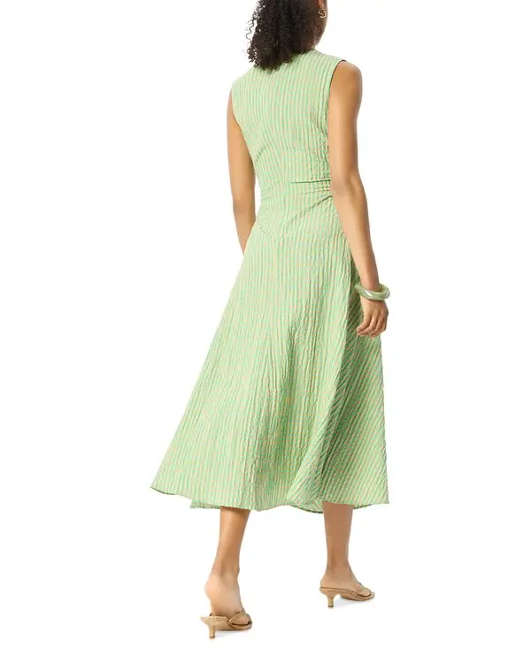 Whistles Check V Neck Asymmetric Dress