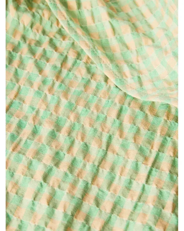 Whistles Check V Neck Asymmetric Dress