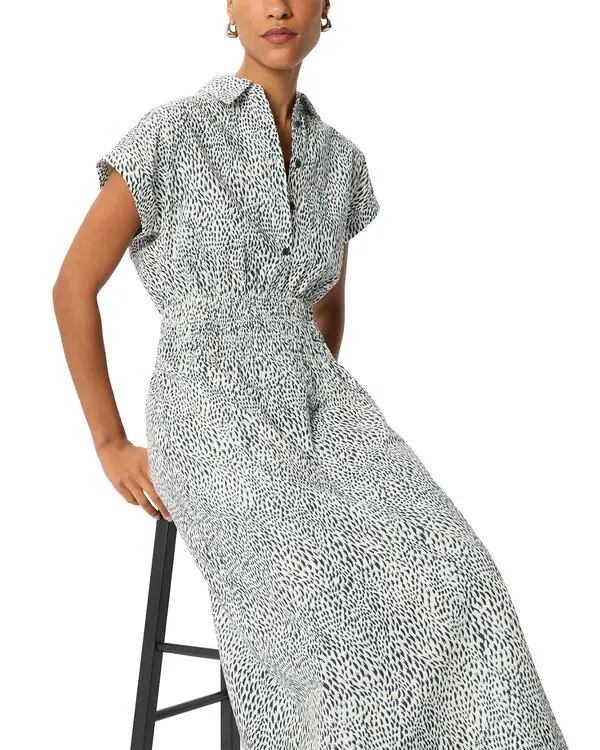 Whistles Smocked Waist Midi Dress