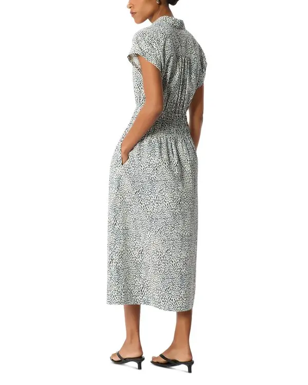 Whistles Smocked Waist Midi Dress