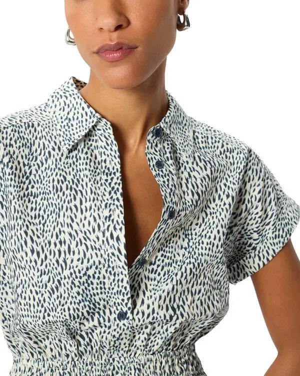 Whistles Smocked Waist Midi Dress