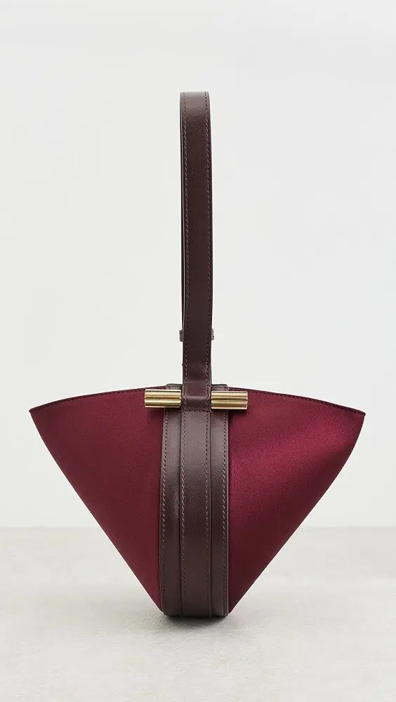 Victoria Beckham Portofino Dia Clutch - Dark Burgundy