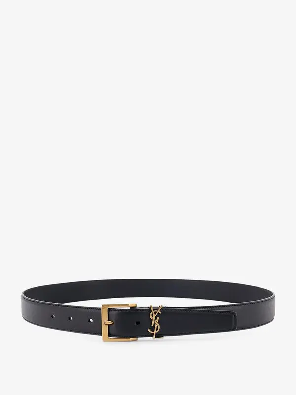 Saint Laurent Cassandre Leather Belt