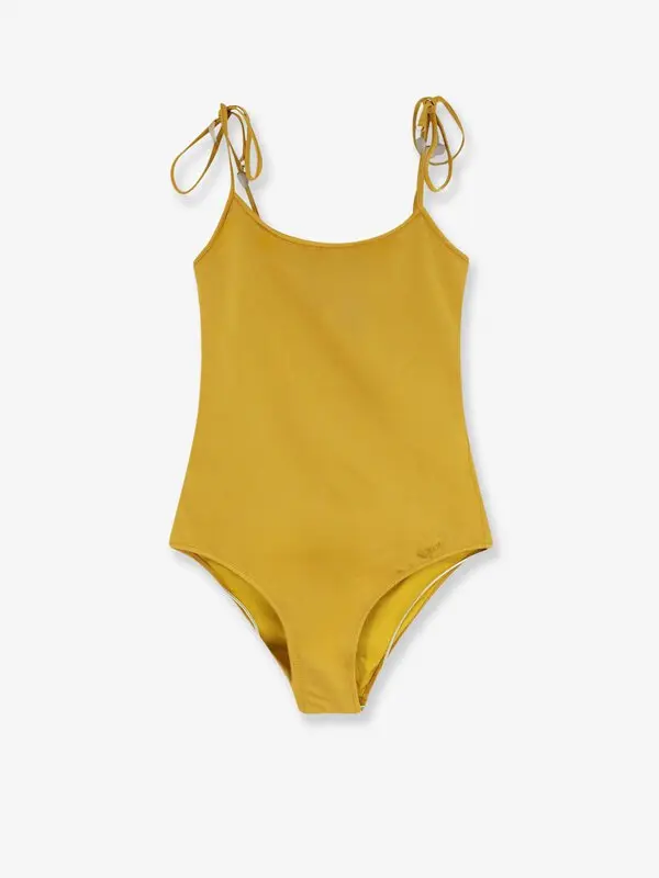 Chloé Knotted Onepiece Swimsuit - Yellow