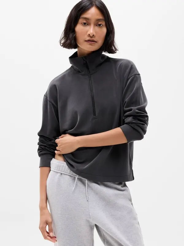 Athleta Seasoft Classic 1/4 Zip Sweatshirt