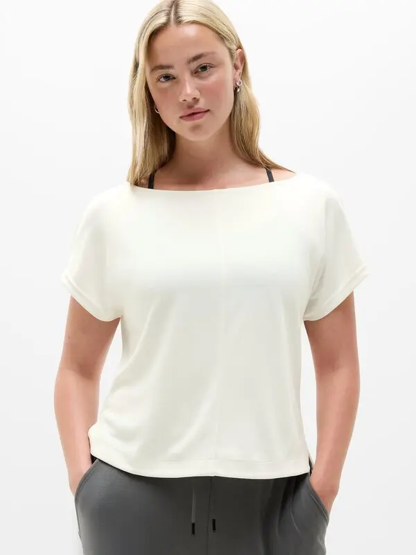 Athleta Seasoft Boat Neck Tee